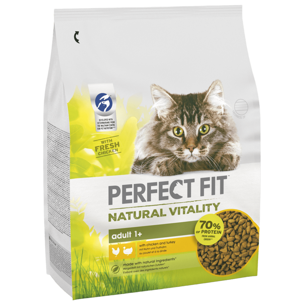 PERFECT FIT™ Complete Dry Cat Food Chicken & Turkey 2.4kg